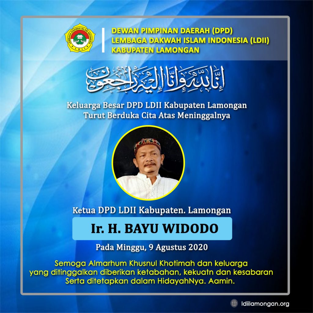Ketua DPD LDII Kabupaten Lamongan, Ir. H. Bayu Widodo Meninggal Dunia ...